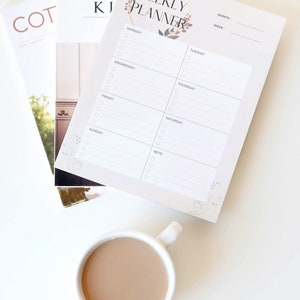 Digital and Printable Monthly and Weekly Planner - Etsy