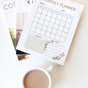 Digital and Printable Monthly and Weekly Planner - Etsy