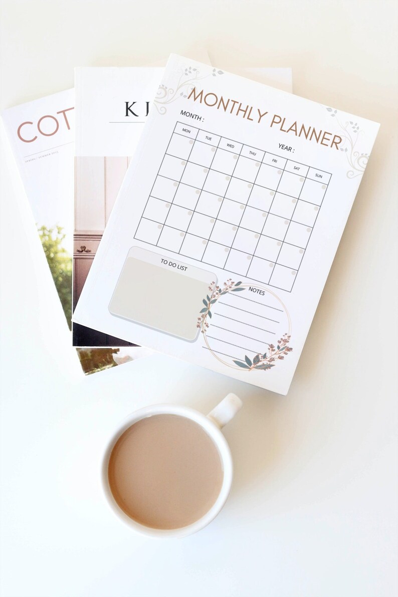 Digital and Printable Monthly and Weekly Planner - Etsy