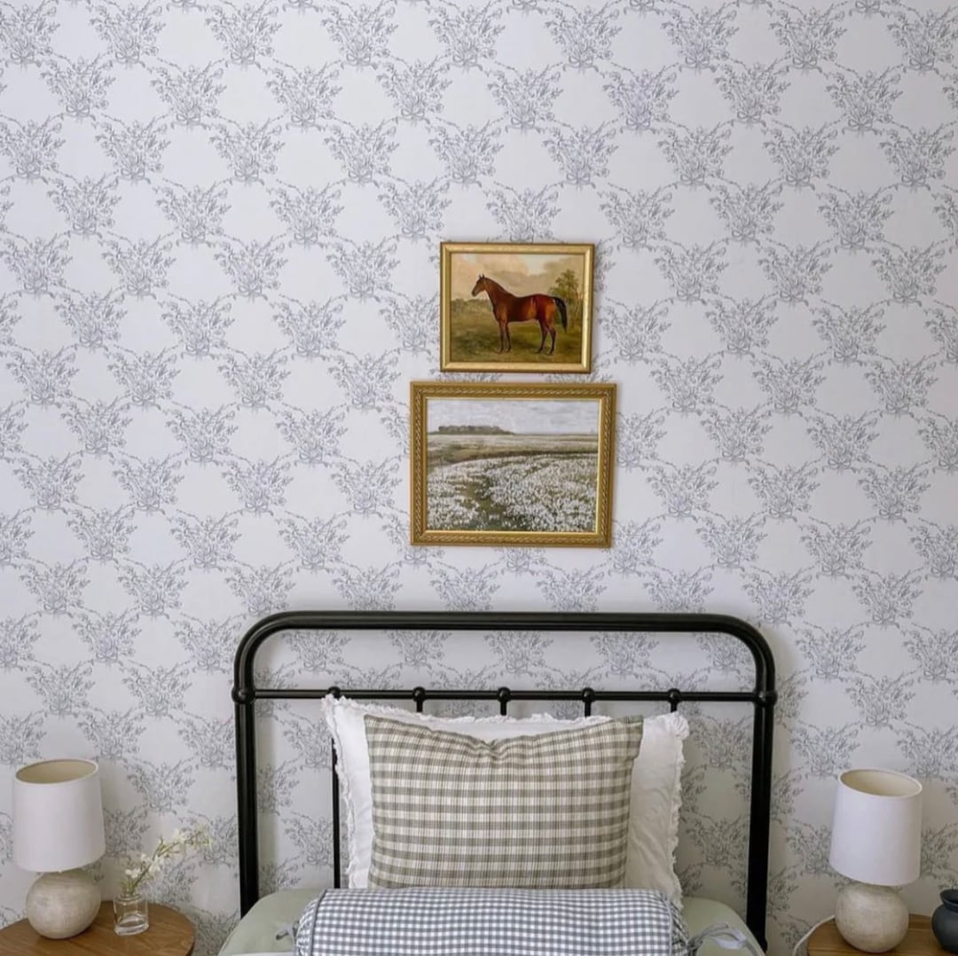 Georgia, Pearl, Freya Grand Millenial Floral Pink Blue Flower Bow ...