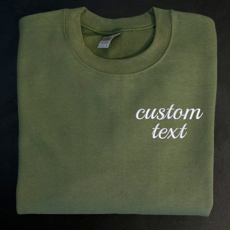 Embroidered Sweatshirt - Etsy