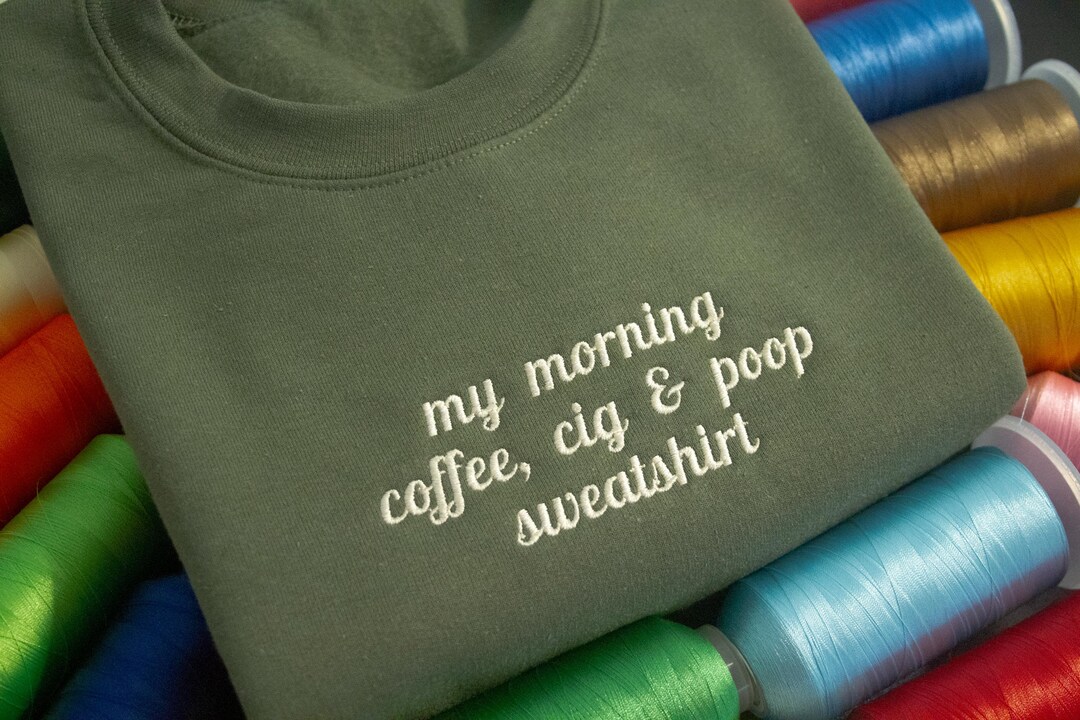 Custom Embroidered Sweatshirt, Custom Text Sweater, Personalized ...