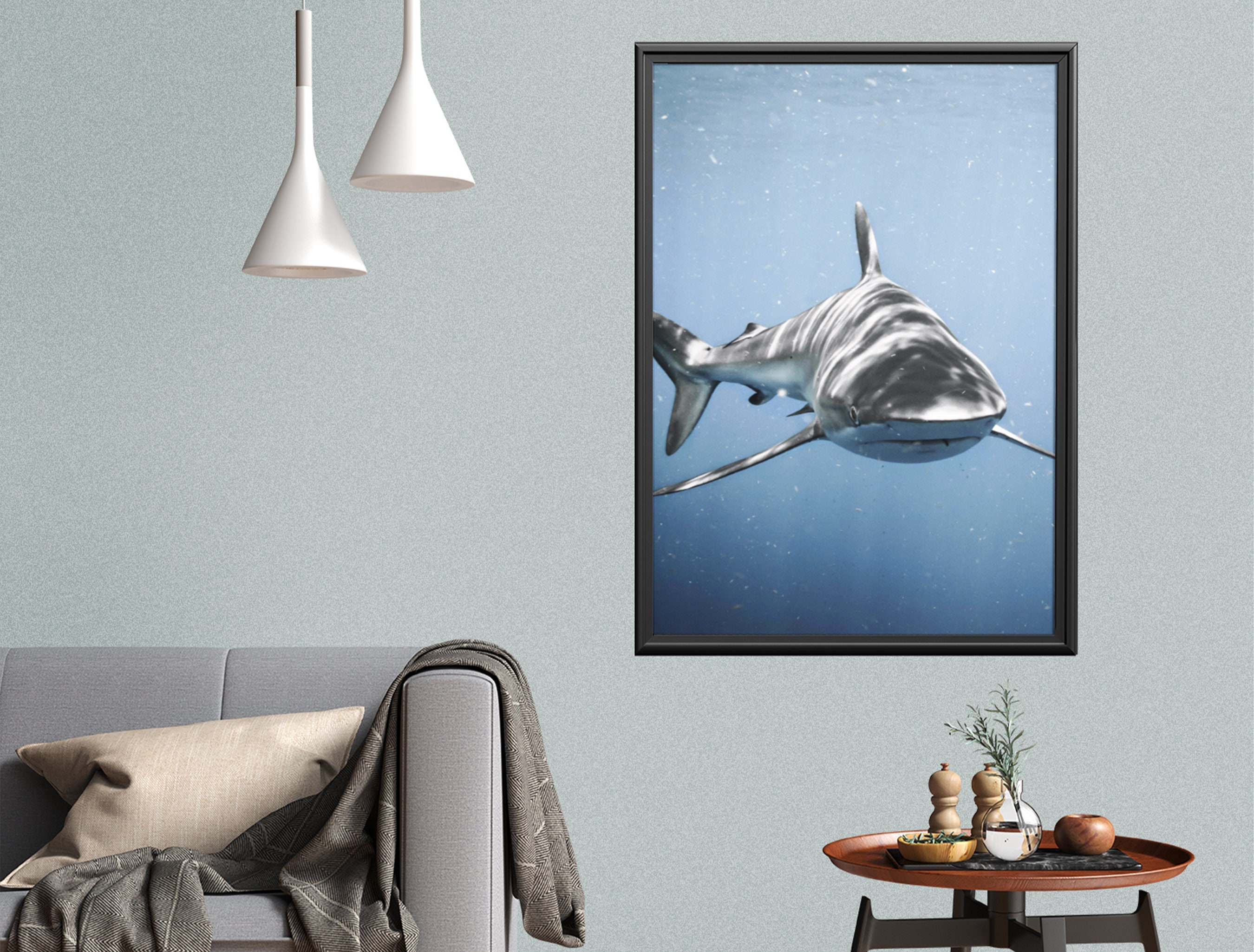 SHARK Printable Poster Wall Decor Art, UNFRAMED Baby Woodland Forest ...