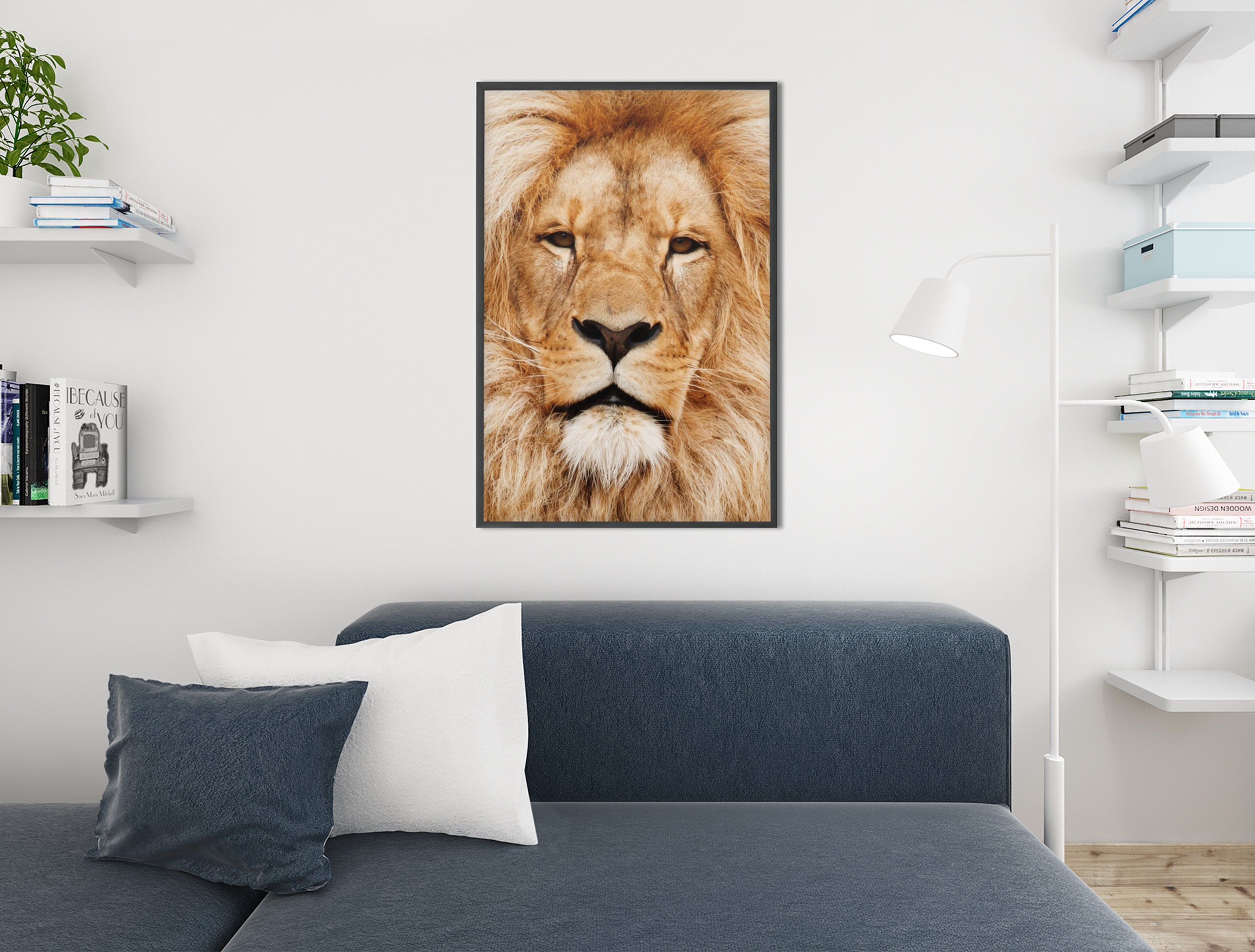 LION Printable Poster Wall Decor Art, UNFRAMED Baby Woodland Forest ...