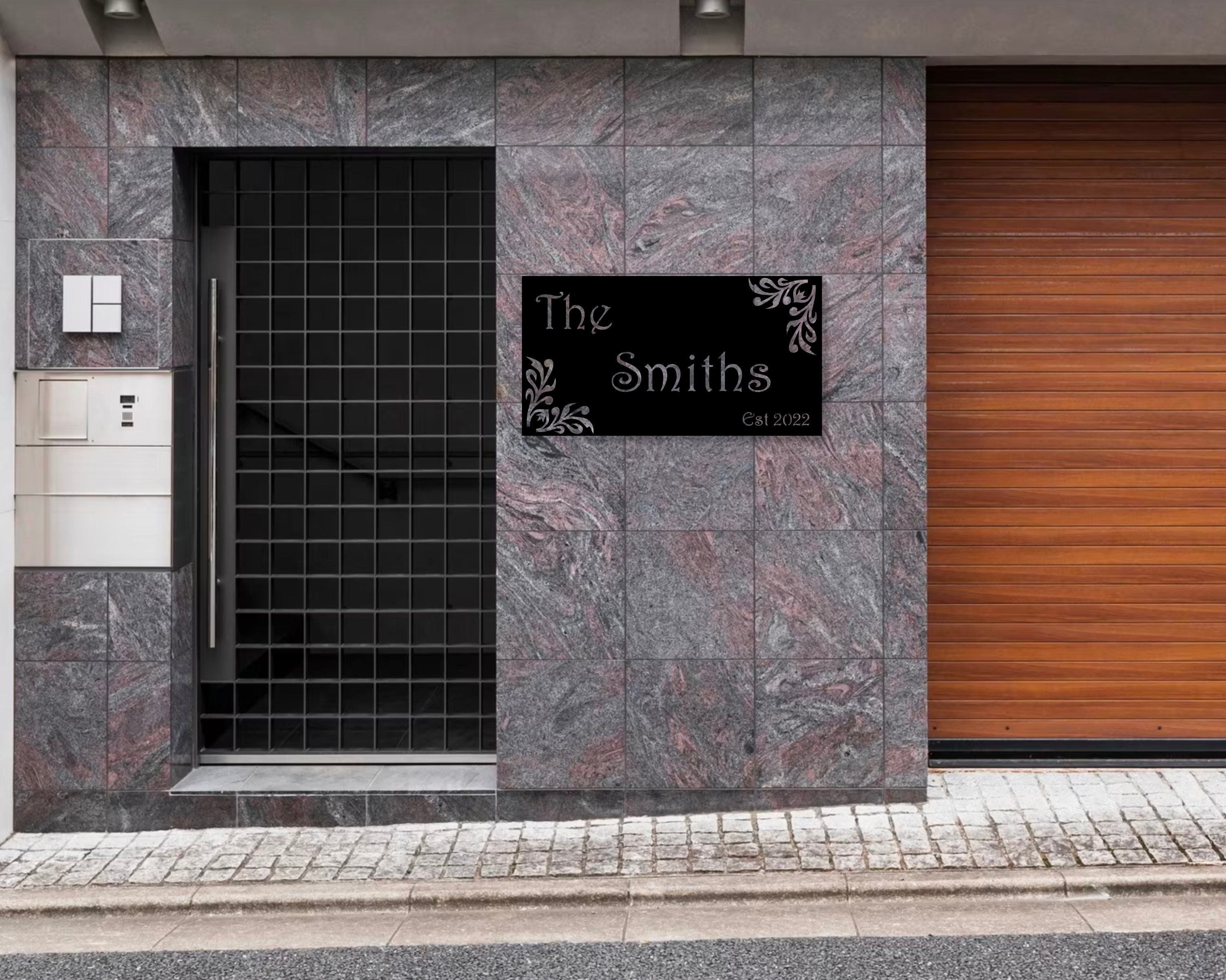 Custom Family Metal Name Plate Sign, Personalized Last Name Established ...