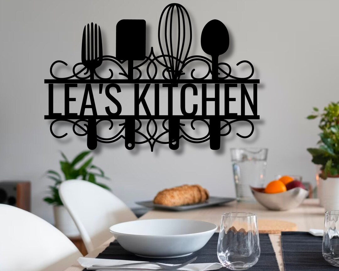 Personalized Metal Sign Nana's Kitchen, Steel Decor for Dining Room ...