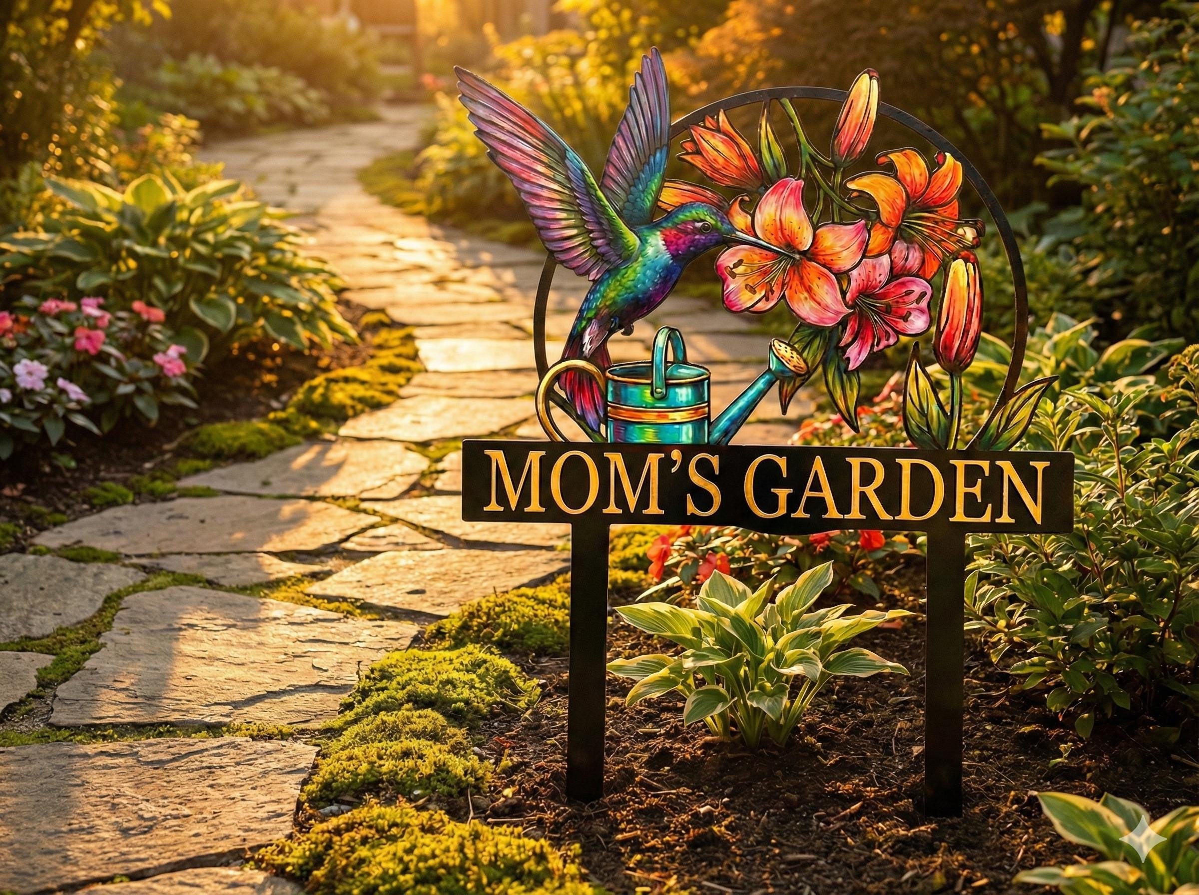 Personalized Garden Name Sign, Custom Family Yard Stake, Metal ...