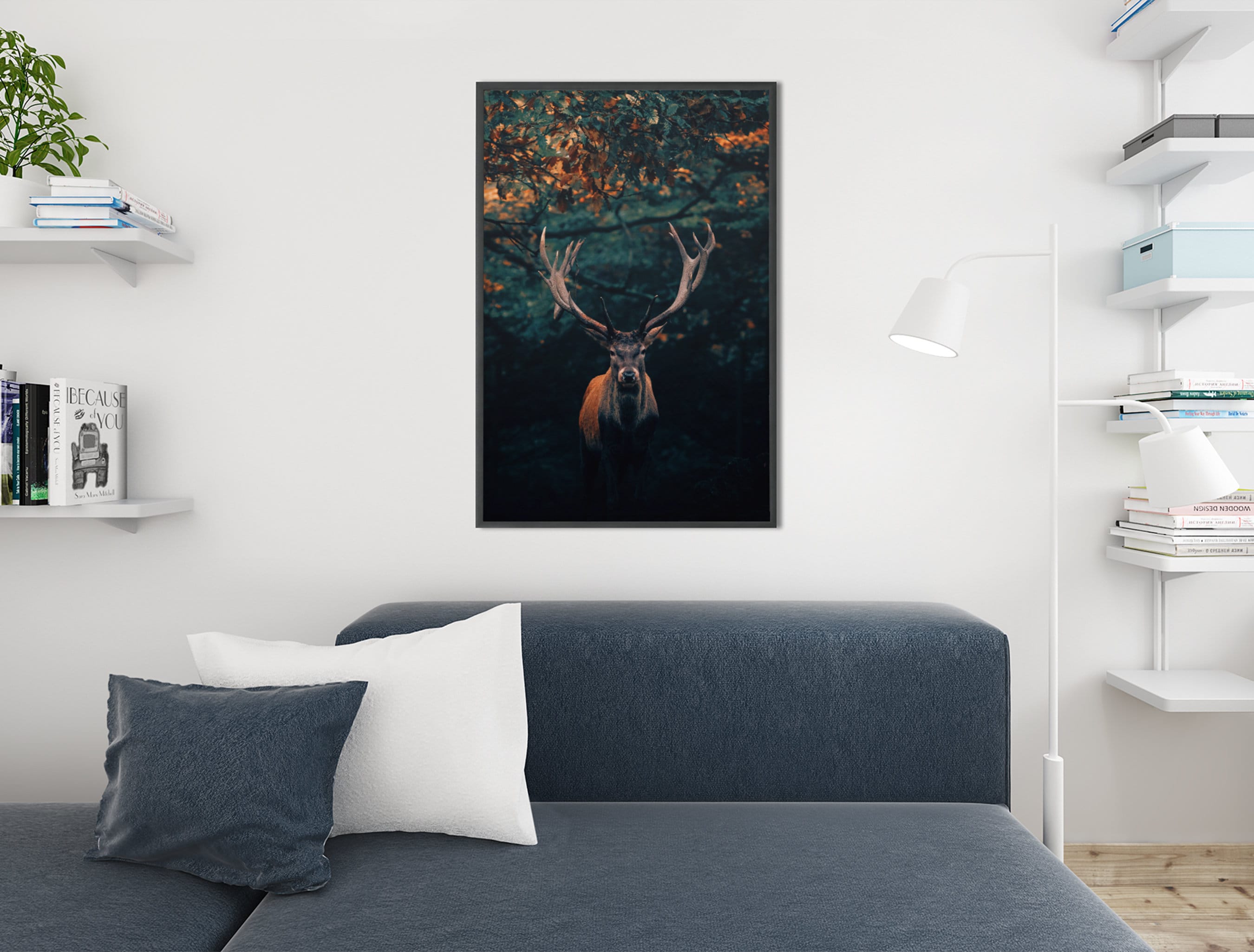 Colorful DEER Printable Poster Wall Decor Art UNFRAMED Baby - Etsy