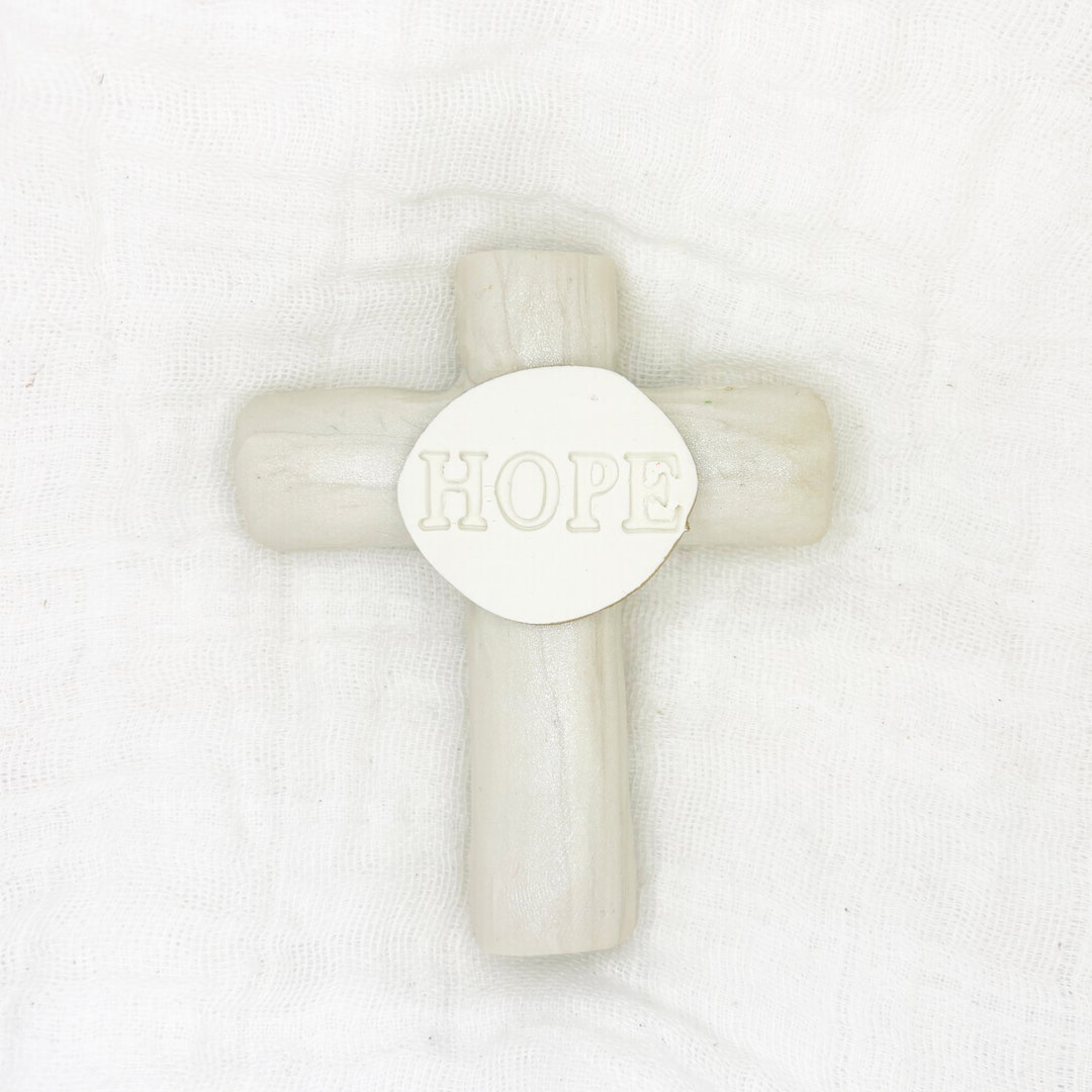 Prayer Cross - Hope Prayer Cross, Handmade Polymer Clay Product ...