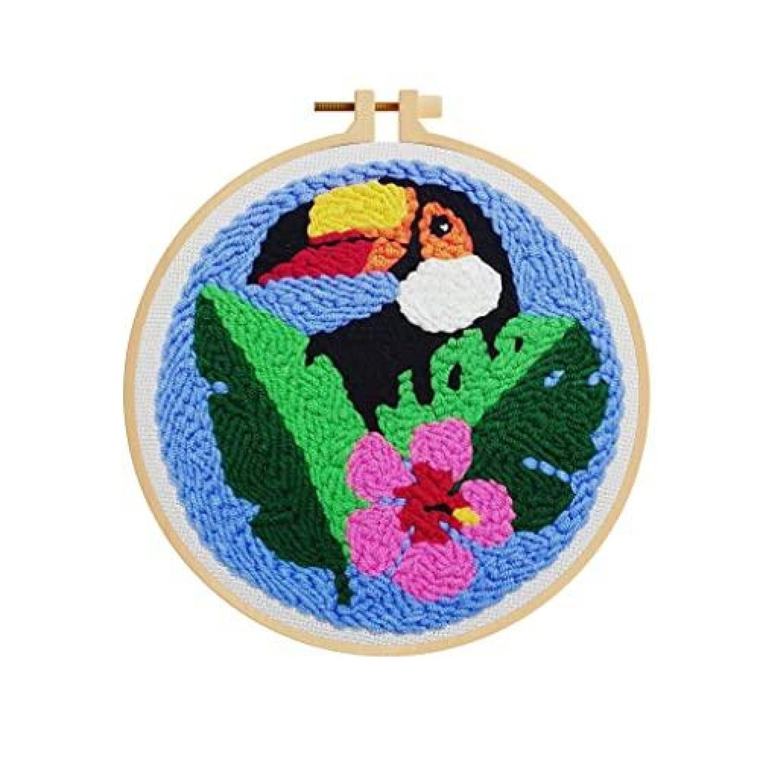 Tropical Toucan Punch Needle Kit by Sunshine Treasures - Etsy