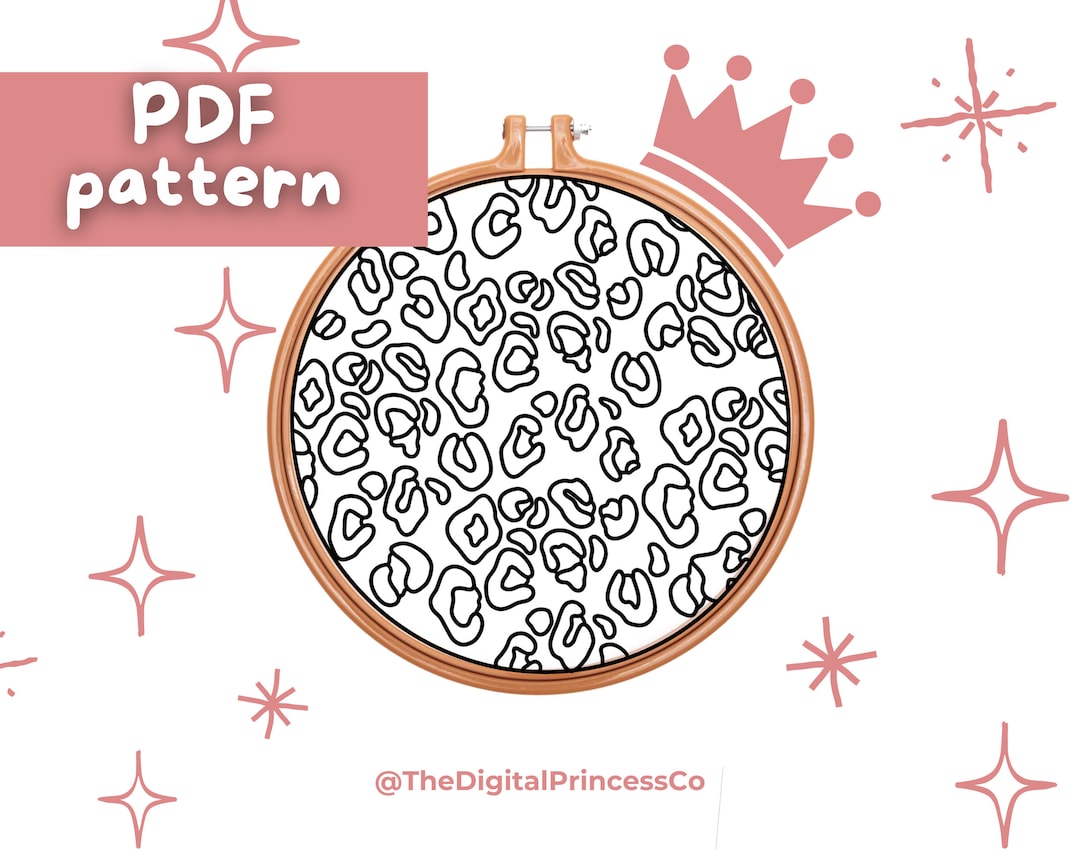 Cheetah Embroidery Pattern PDF Instant Download Cute Embroidery Pattern ...