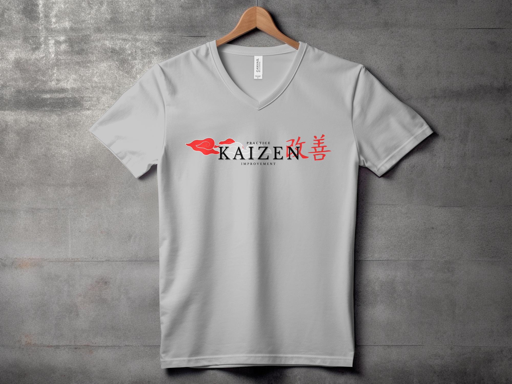 Kaizen Shirt Gift for Women Men Minimal Japanese Kanji Empowerment ...