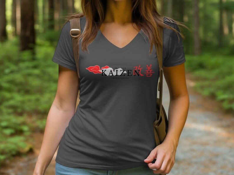Kaizen Shirt Gift for Women Men Minimal Japanese Kanji Empowerment ...