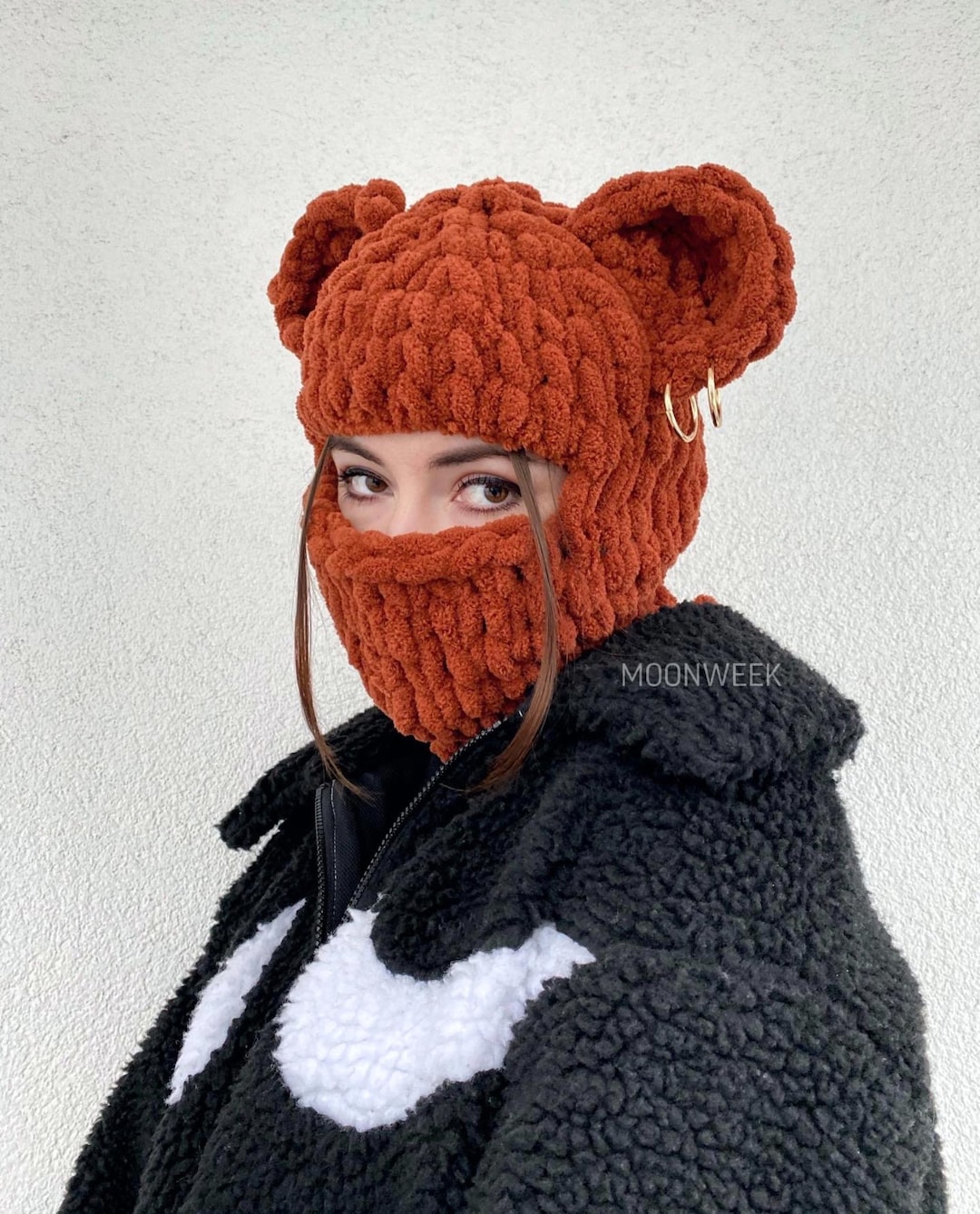 Crochet Balaclava Bear, Knitted Custom Teddy Ski Mask - Etsy