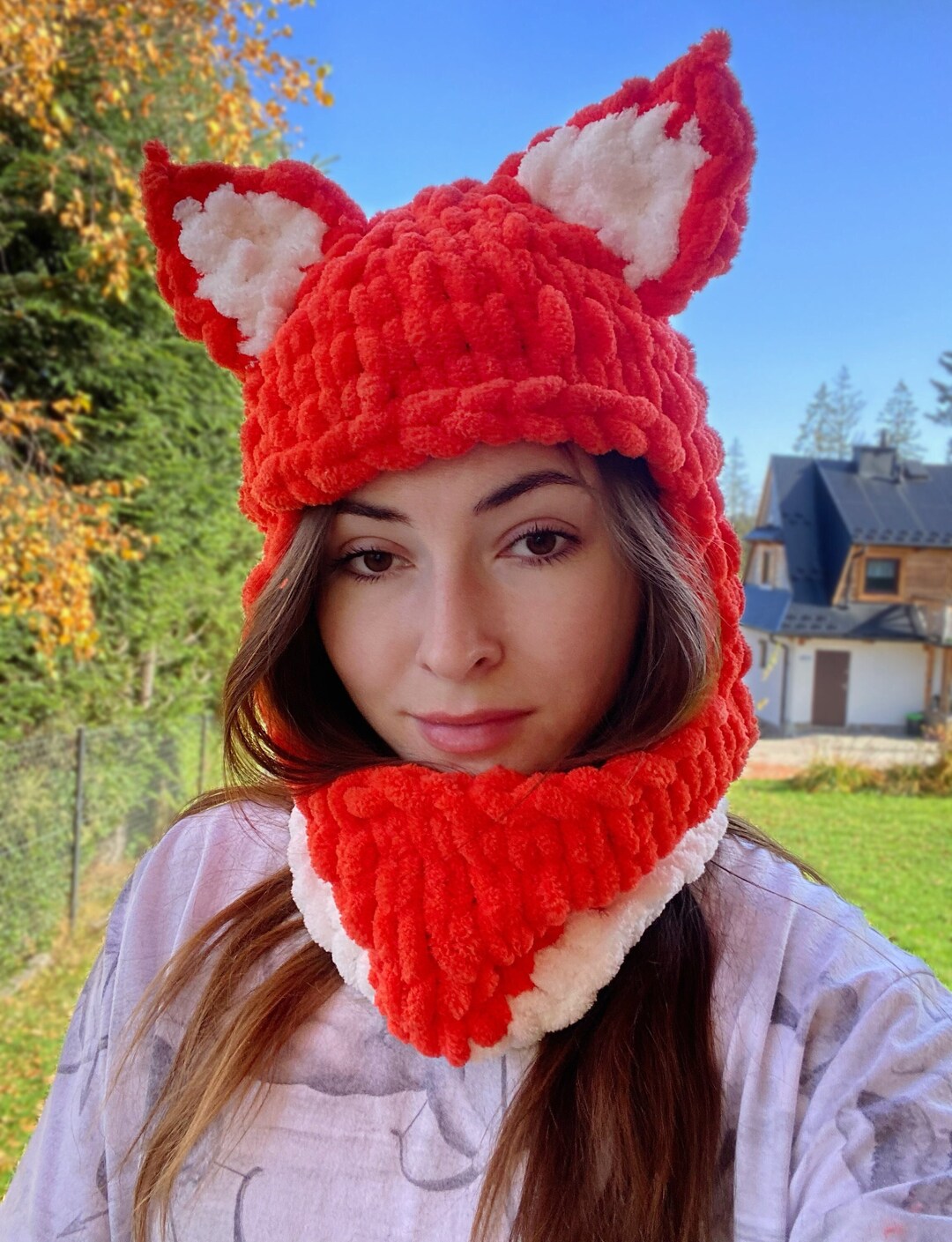 Fox Balaclava With Ears, Cat Balaclava Hat, Balaclava Face Mask, Fox ...
