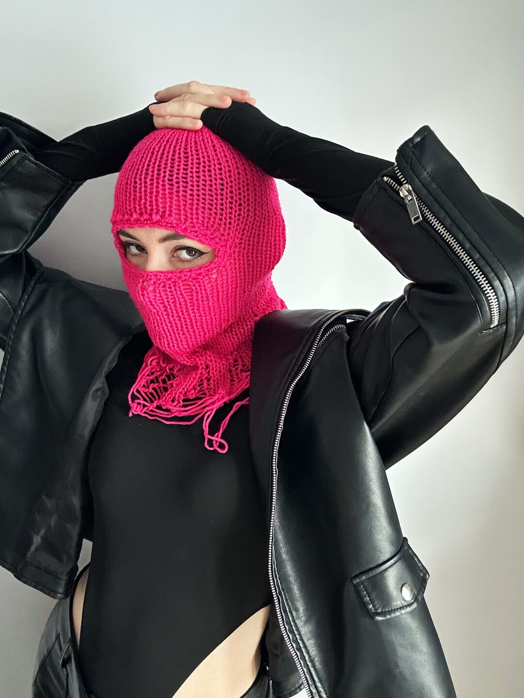 Summer Light Knit Balaclava, Festiwale Mask, Crochet Balaclava ...