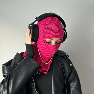 Summer Light Knit Balaclava, Festiwale Mask, Crochet Balaclava ...