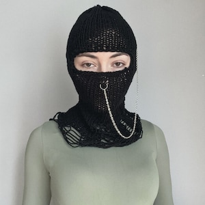 Knit Balaclava, Light and Snappy Hat, Beanie, Handmade Distressed ...