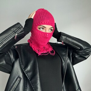 Summer Light Knit Balaclava, Festiwale Mask, Crochet Balaclava ...