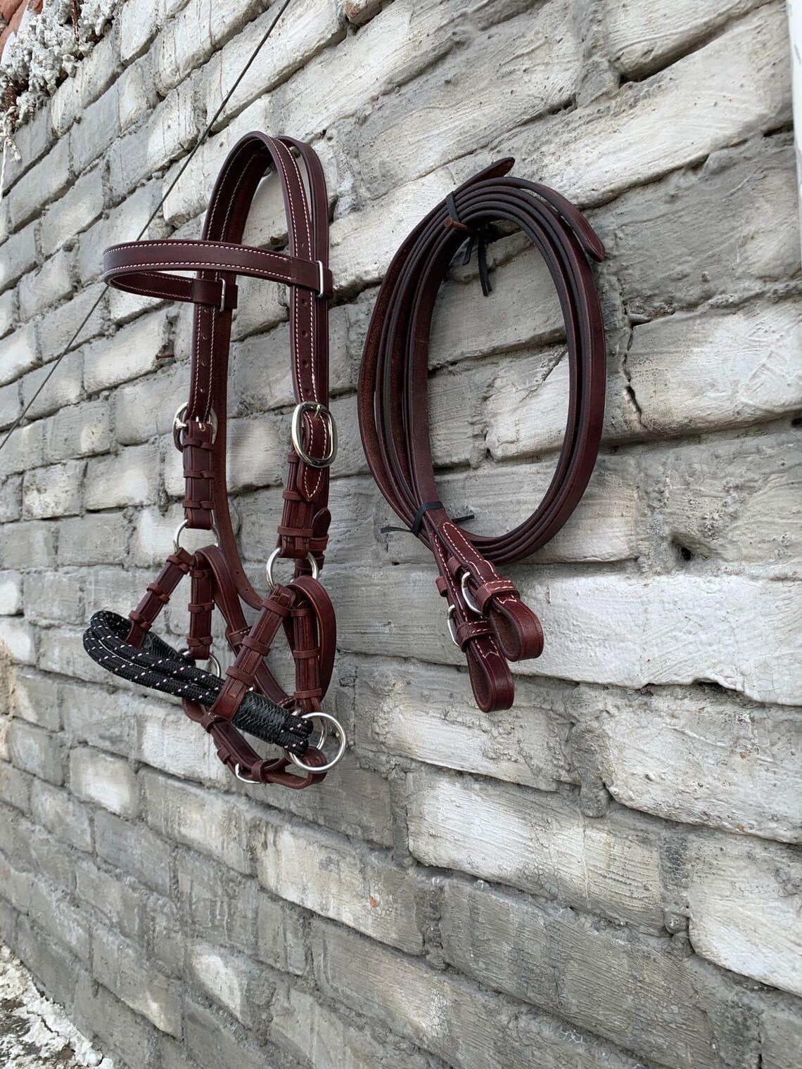 Western Leather Sidepull Bridle - Etsy