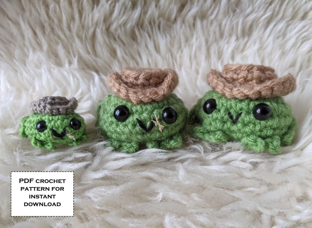 Cowboy Frog Crochet Pattern Pdf Download, Frog Amigurumi Cowboy Hat ...