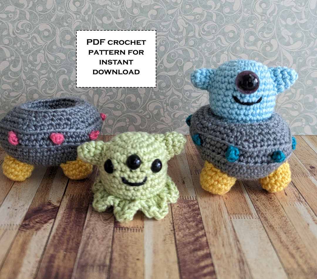 Alien UFO Crochet Pattern, Instant Download, PDF Crochet Pattern, Alien ...