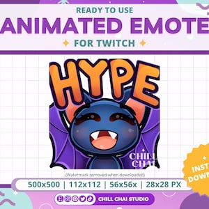 Ready to Use HYPE Bat Animated Emote for Halloween or Spooky Season on ...