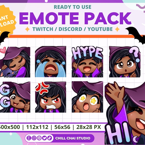 Witchy Emotes - Etsy
