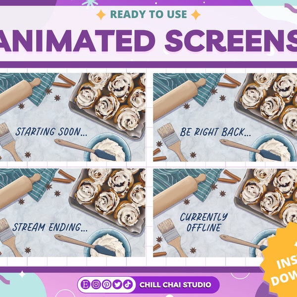 Cinnamon Roll Twitch Overlay - Etsy