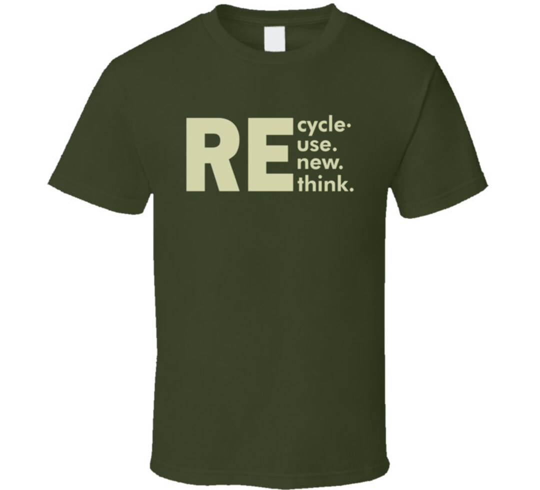 Recycle Reuse Renew Rethink Funny Subliminal Message T Shirt - Etsy