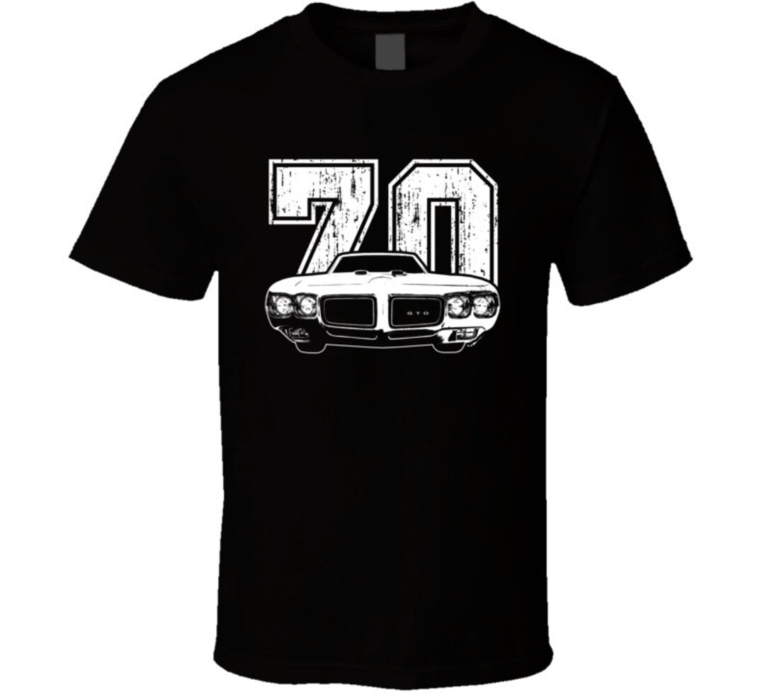 1970 Gto Front View Silhouette Classic Muscle Car Enthusiast T Shirt - Etsy