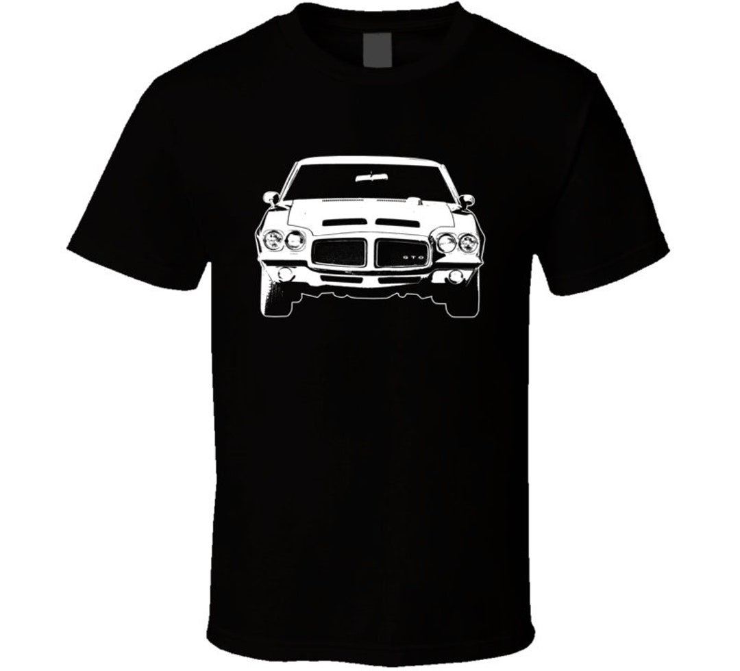 1971 Gto Front View Silhouette Classic Muscle Car Enthusiast T Shirt - Etsy