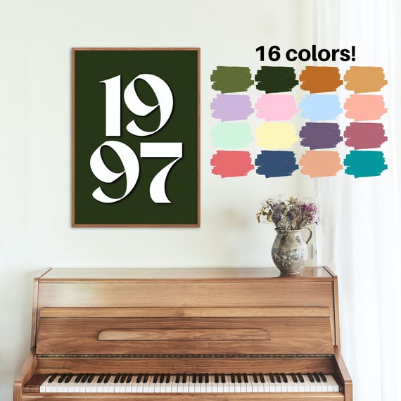 1997 Year Art Print / Printable Digital Personalized Wall Art - Etsy