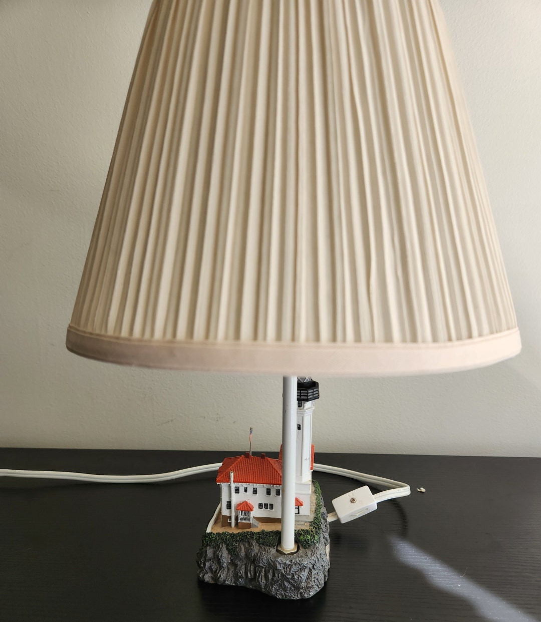 Alcatraz, CA Lighthouse Lamp With Shade 14" T, Vintage Geo. Z Lefton ...