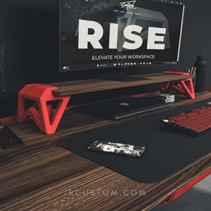 RISE Monitor Stand – Complete Set With 3d-printed Legs + Hardwood or ...