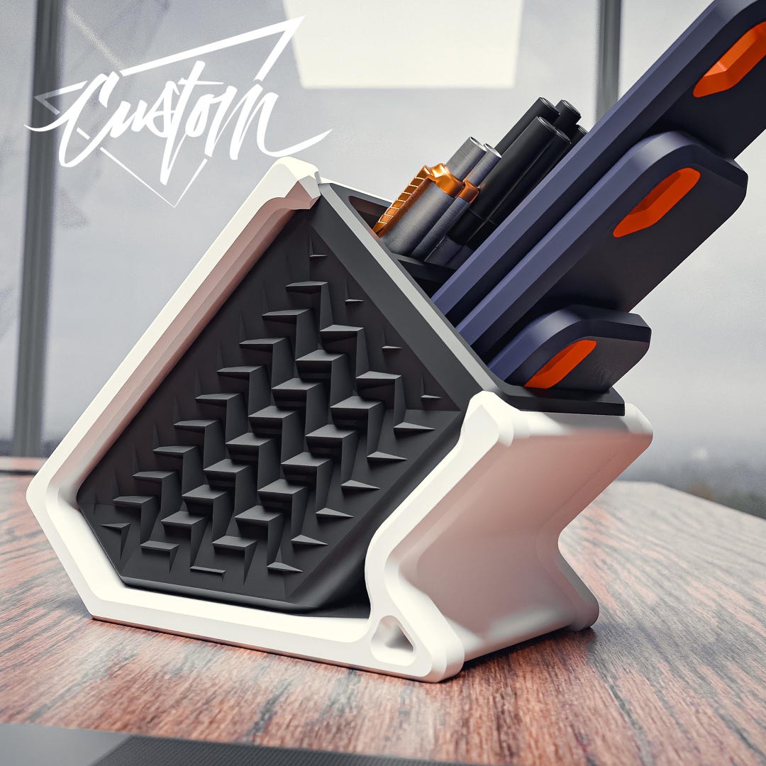 Geometric 3D Printed Desk Organizer: Modern Office Storage Pod - Etsy