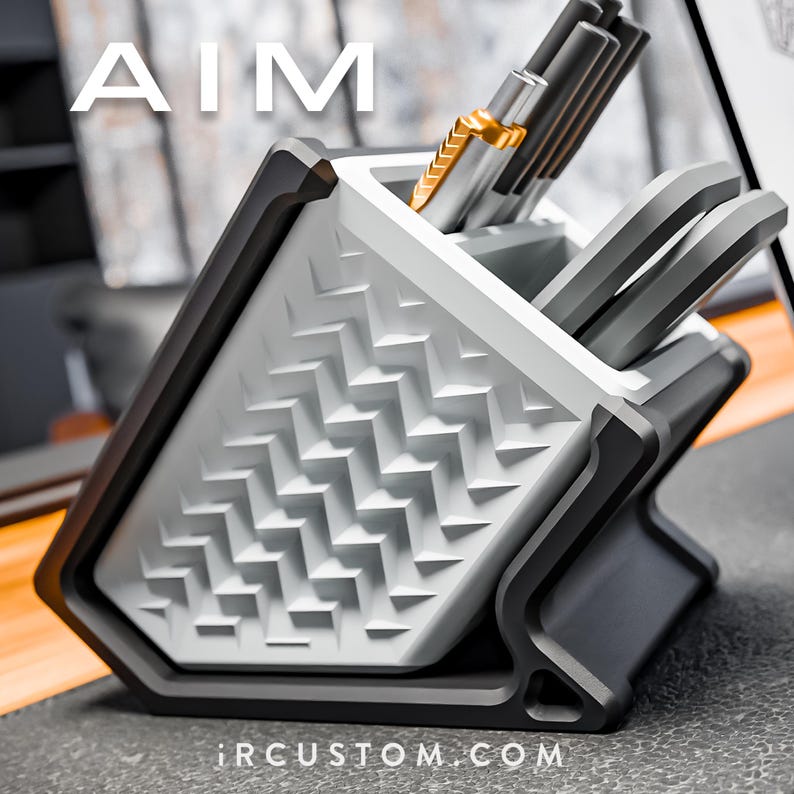 Geometric 3D Printed Desk Organizer: Modern Office Storage Pod - Etsy