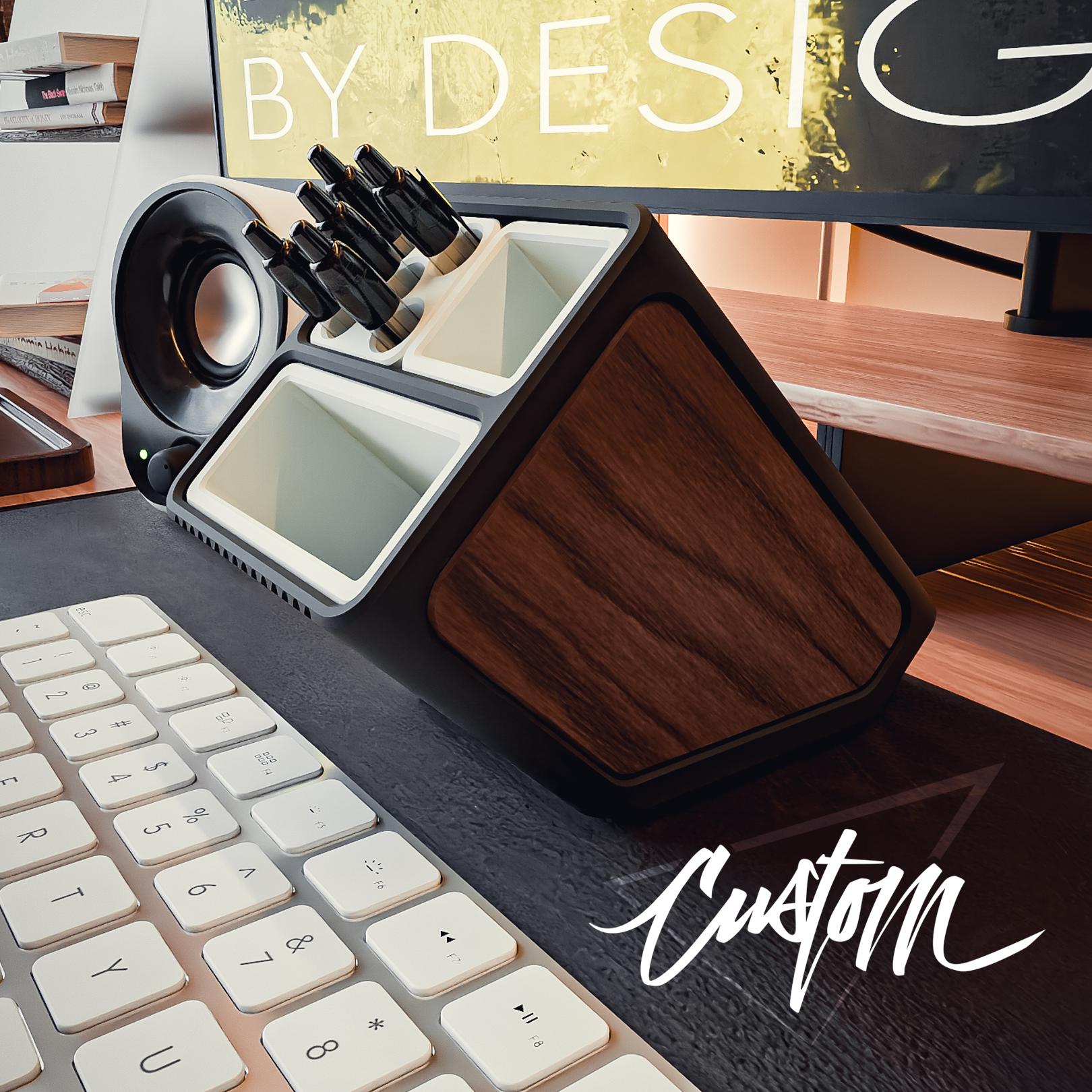 Walnut Desk Organizer: Modern 3d-printed Wood Storage - Etsy