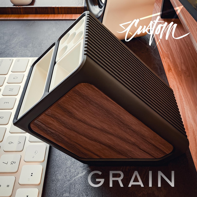 Walnut Desk Organizer: Modern 3d-printed Wood Storage - Etsy