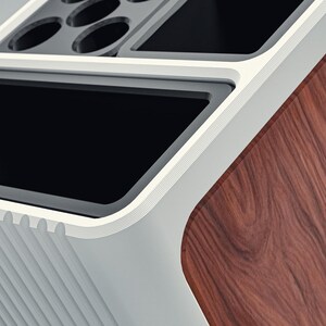 Walnut Desk Organizer: Modern 3d-printed Wood Storage - Etsy