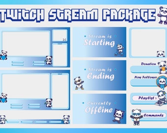 Twitch Overlay Package Panda - Etsy
