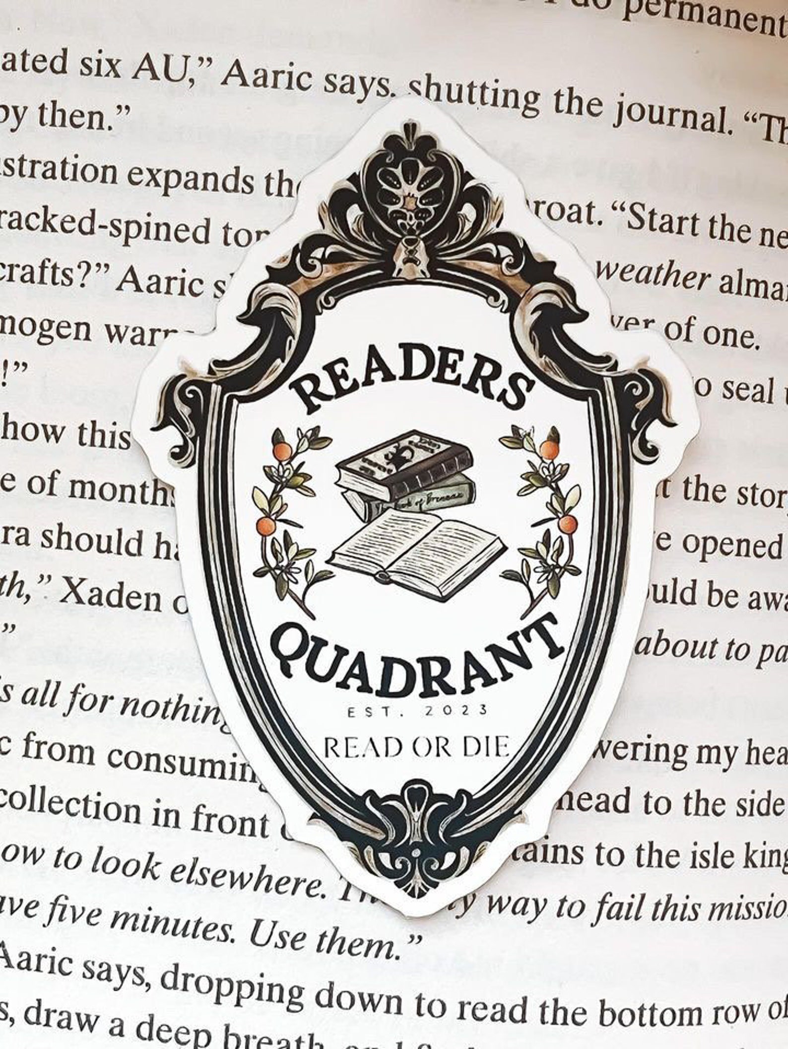 Fourth Wing Inspired Readers Quadrant Badge Sticker Bookish Sticker ...