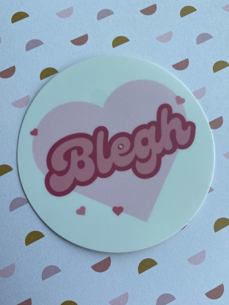 Metalcore Blegh Pink Hearts Sticker 3 - Etsy