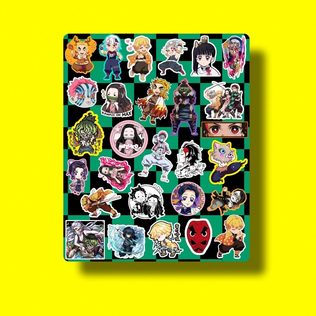 Demon Slayer Stickers Handmade - Etsy