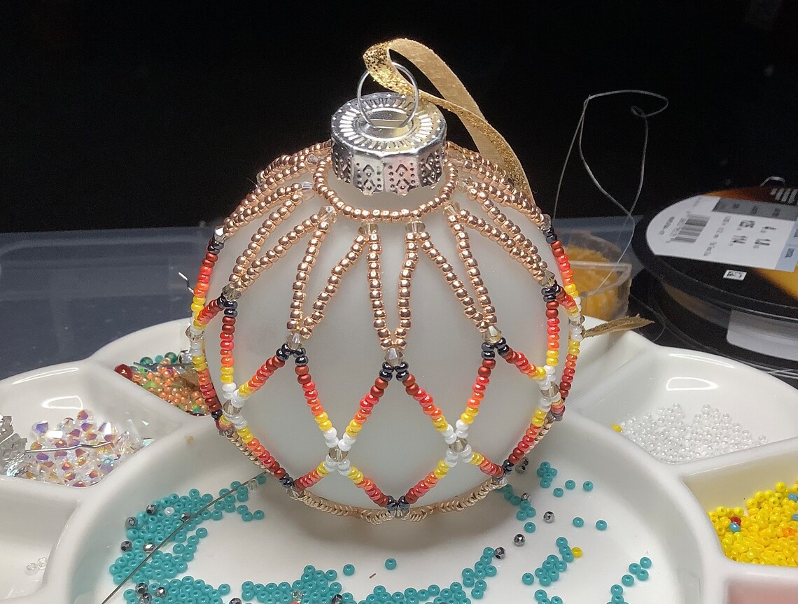 Rose Gold Native American Beaded Ornament Pendleton Colors - Etsy