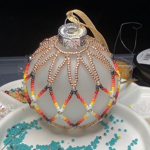 Rose Gold Native American Beaded Ornament Pendleton Colors - Etsy