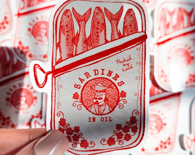 Sardines in Tin, Sticker 3x2in - Etsy