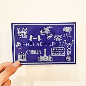 Philadelphia Icons Postcard - Etsy