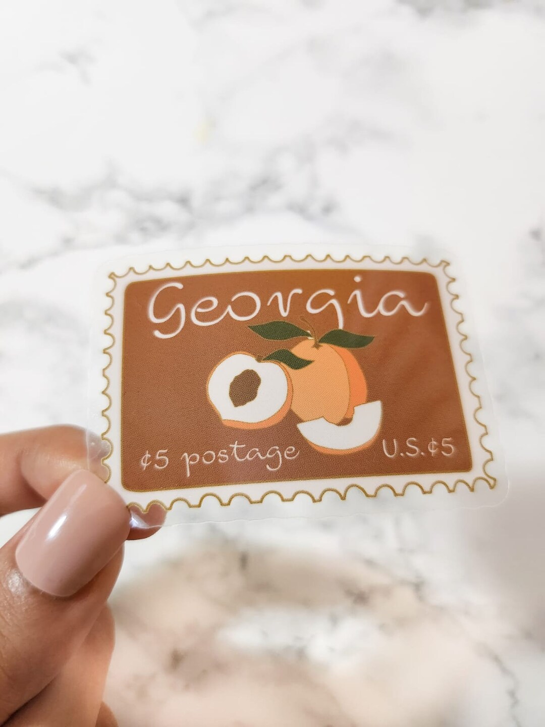 Georgia Stamp Sticker, Clear, 2.5 X 1.8in - Etsy