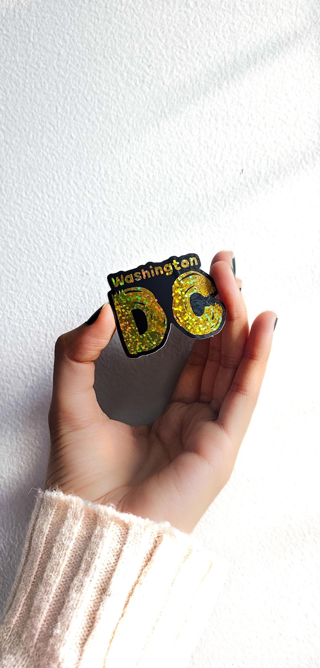 Washington DC Metallic Gold Sticker, Vinyl, 2 X 1.6in - Etsy